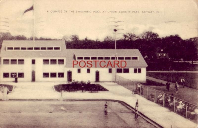 1943 a Glimpse of the Swimming Pool at Union County Park, Rahway, N. J ...