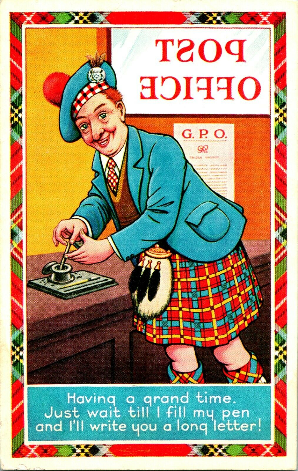 Vtg Postcard 1960s Scottish Best of All Series Comic - Having a Grand ...