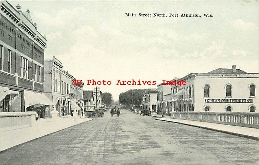 WI, Fort Atkinson, Wisconsin, Main Street, Storefronts, Kropp No 23048N ...