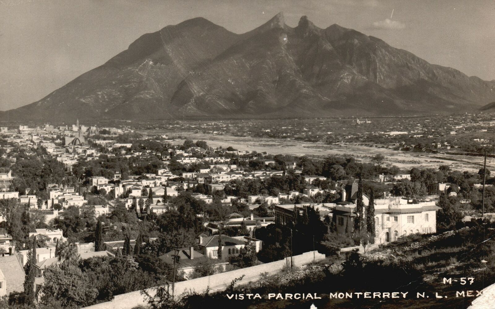 Vintage Postcard 1949 View of Vista Parcial Monterrey N. L. Mexico MX ...