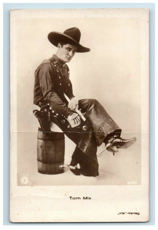1920s Tom Mix Spur Six Shooter Actor Amag Real Photo Vintage Postcard ...