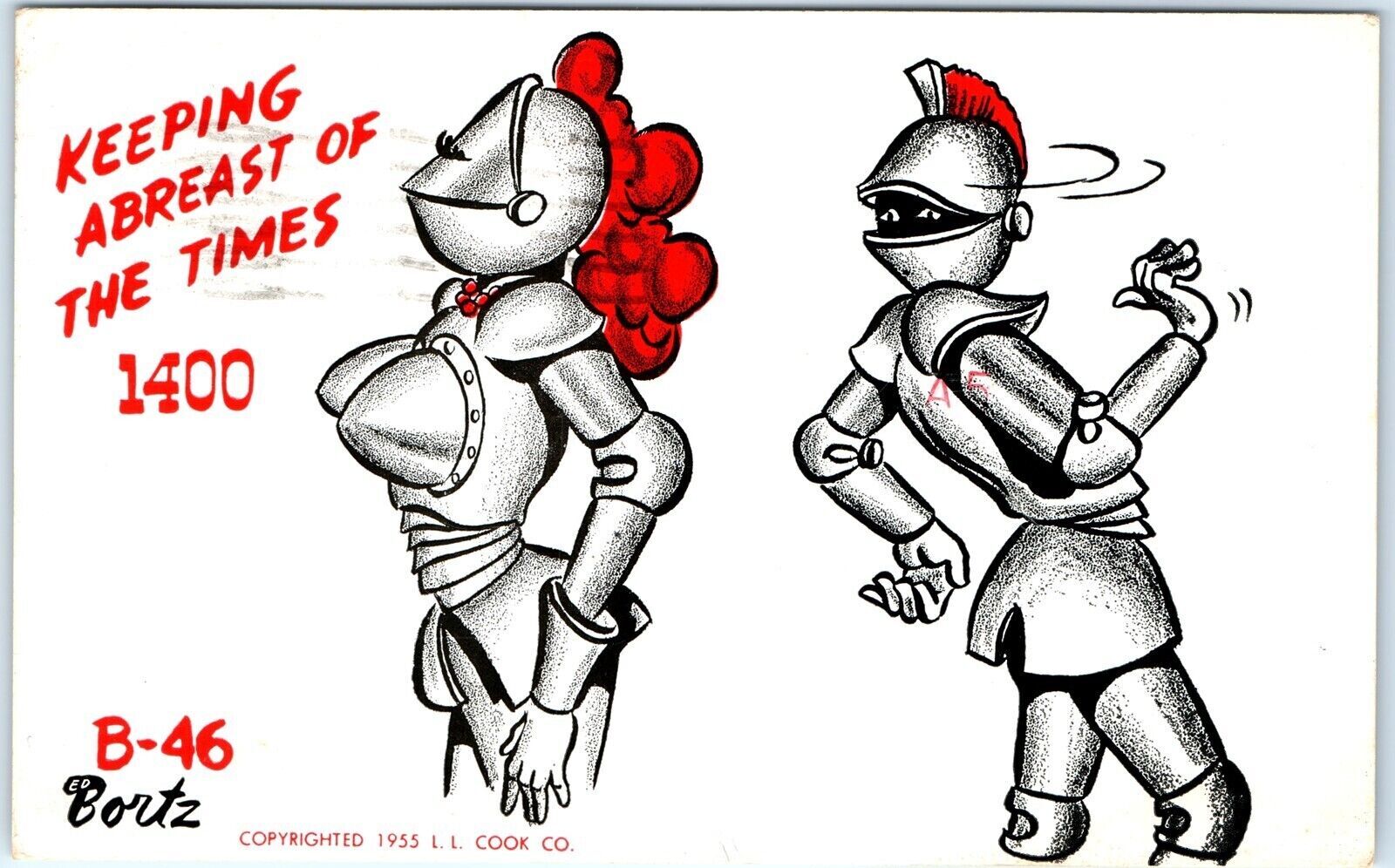1955 Keeping Abreast Of Times 1400 Female Knight Armor Comic Ll Cook