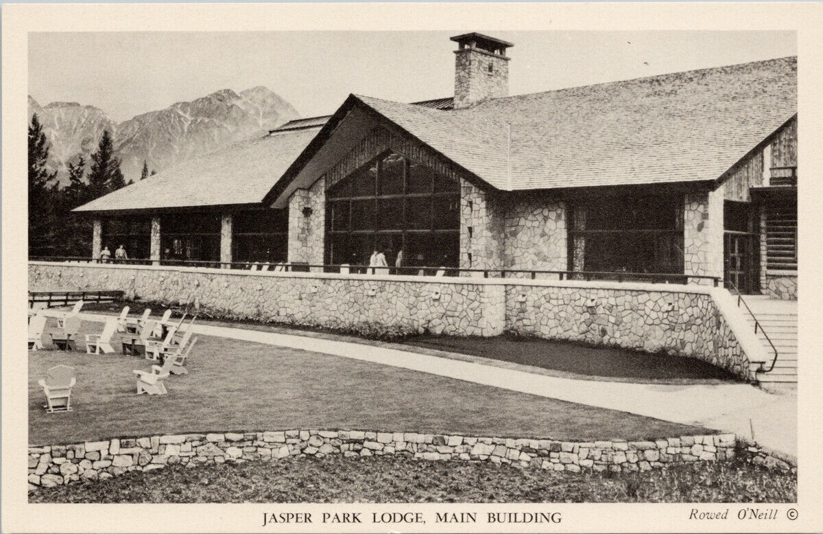 Jasper Park Lodge Alberta AB Main Building Harry Rowed O'Neill Postcard ...