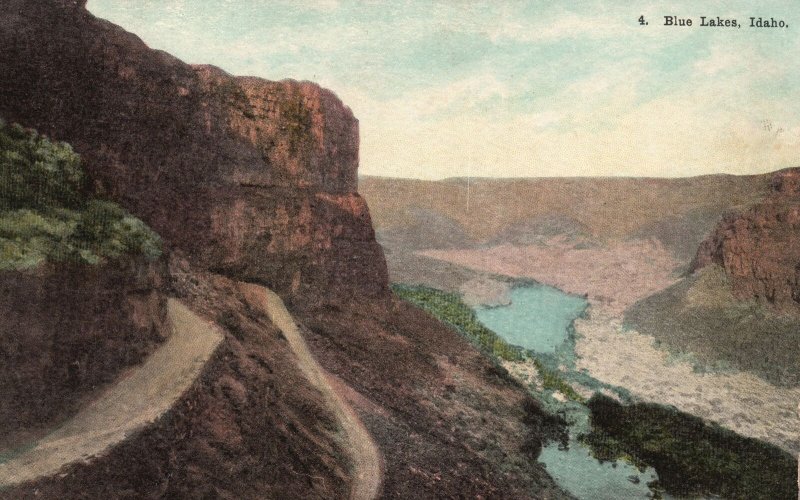 Vintage Postcard 1910's Blue Lake Trail Cascade Idaho ID Camping ...