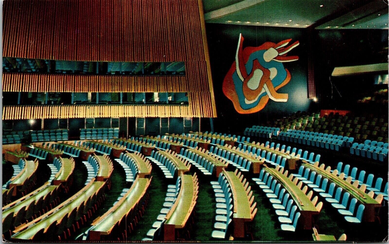 General Assembly Hall United Nations UN Headquarters French Mural ...