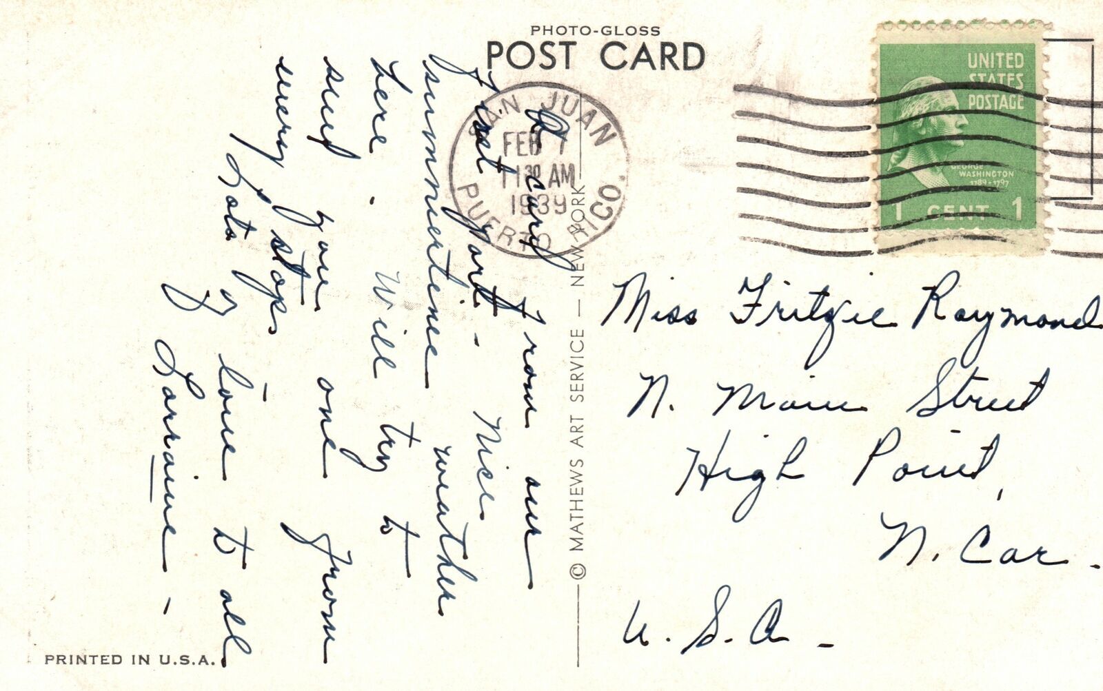 Vintage Postcard 1939 The Capitol Building Of San Juan Puerto Rico ...