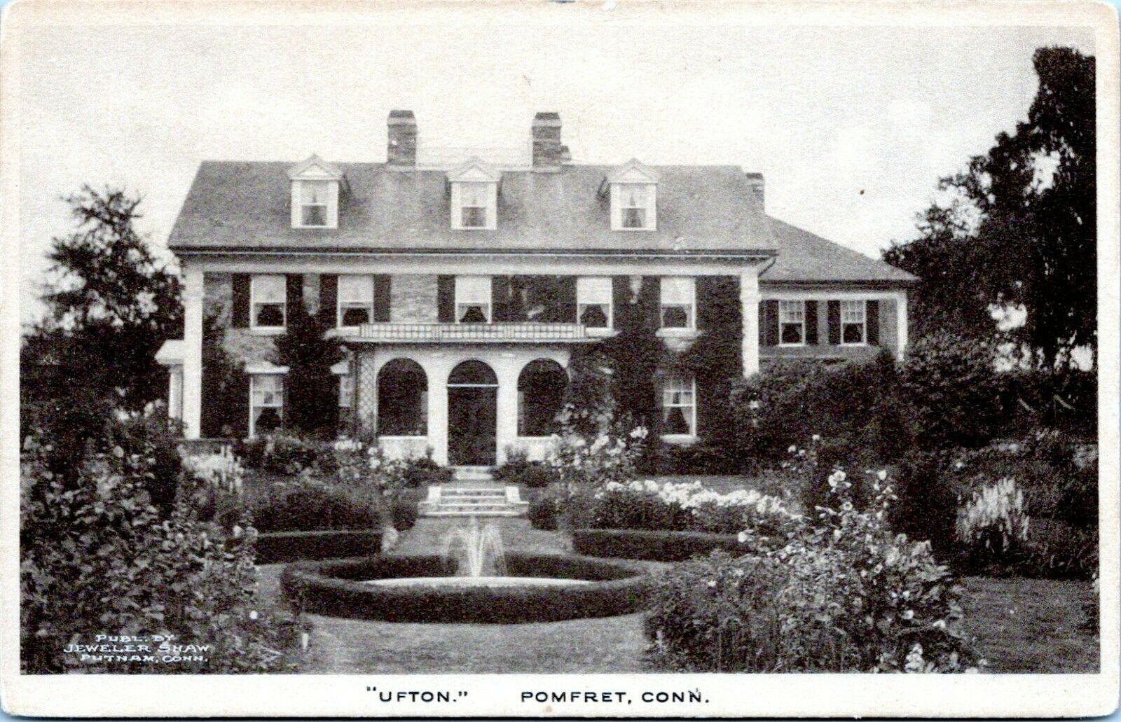 Pomfret Connecticut Postcard 1930s Upton Residence House NH | United ...