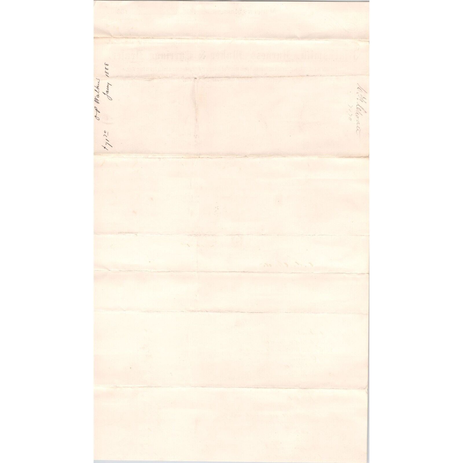 1887 Billhead - O.P. WALKER Blacksmith Harnesses Carriages - Marlboro ...