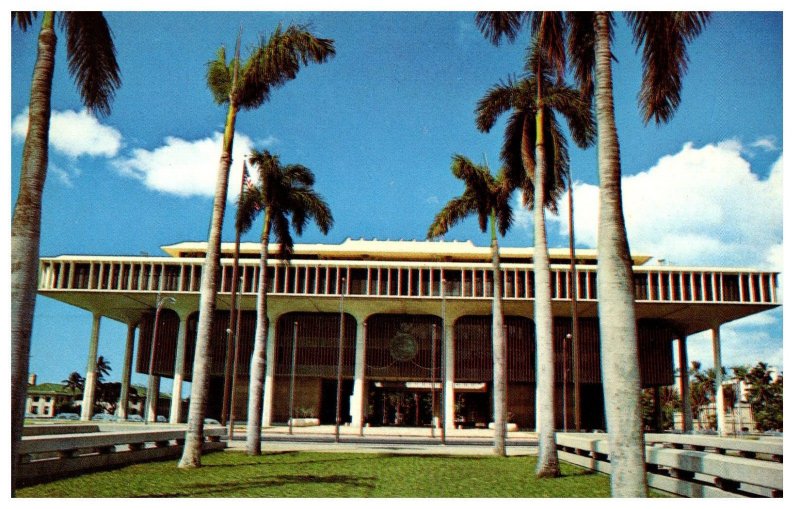 Hawaii State Capitol Building located on historic site Honolulu Hawaii ...