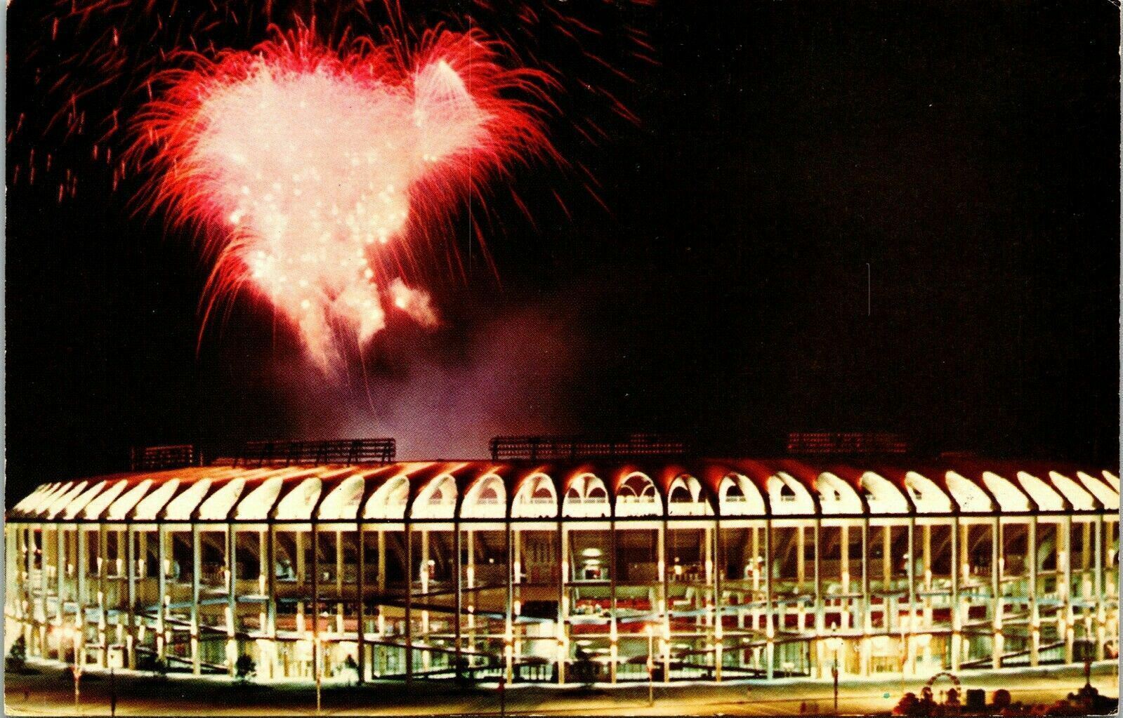Busch Stadium Fireworks Display Downtown St Louis MO Postcard VTG UNP ...