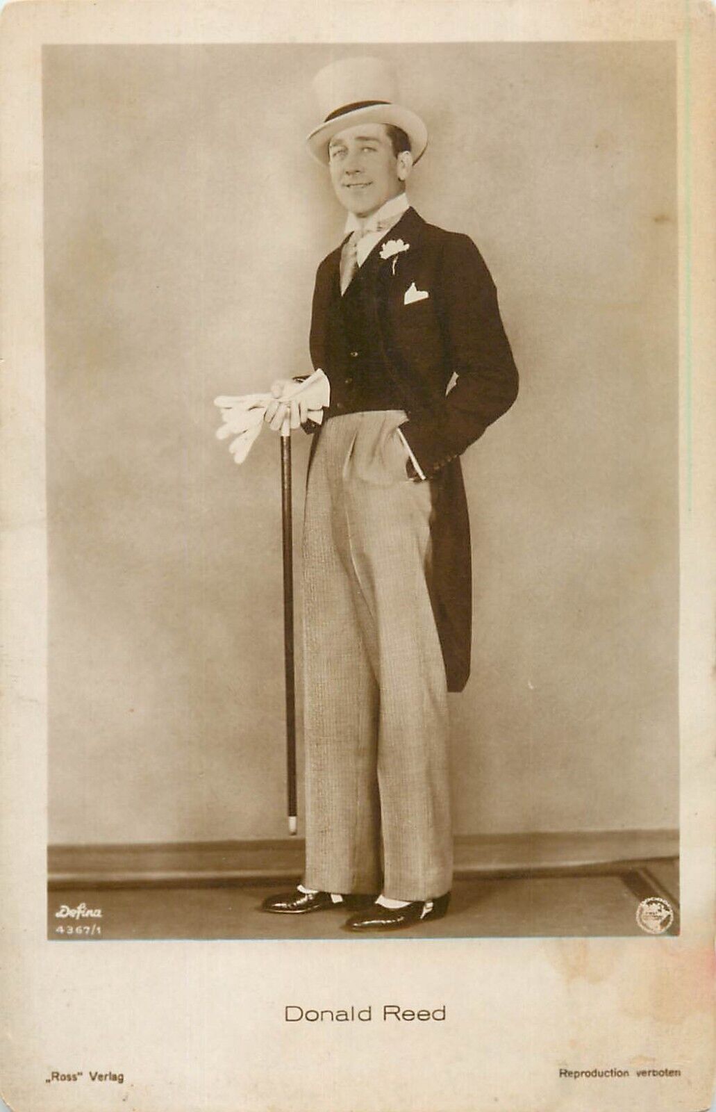 Donald Reed movie film star actor postcard | Other / Unsorted, Postcard ...