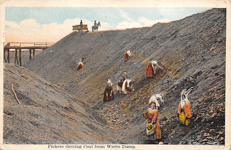 Pickers Getting Coal From Waste Dump View Postcard Backing | Topics ...