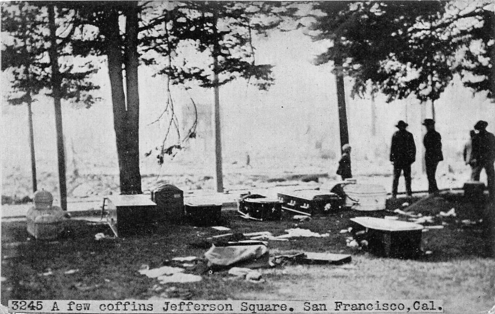 San Francisco California c1906 Postcard Earthquake Fire Coffins ...