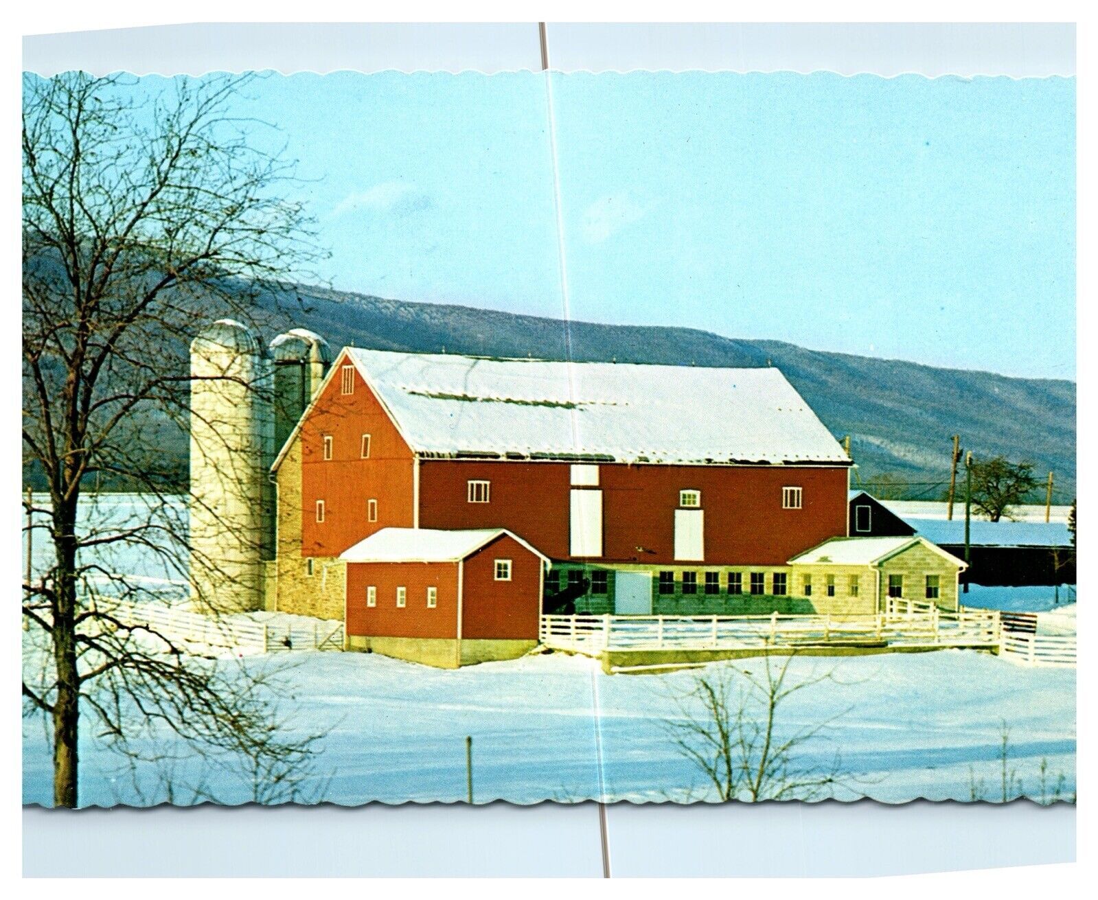 Pennsylvania Turnpike Farm Land Winter Snow Nature Landscape Chrome ...