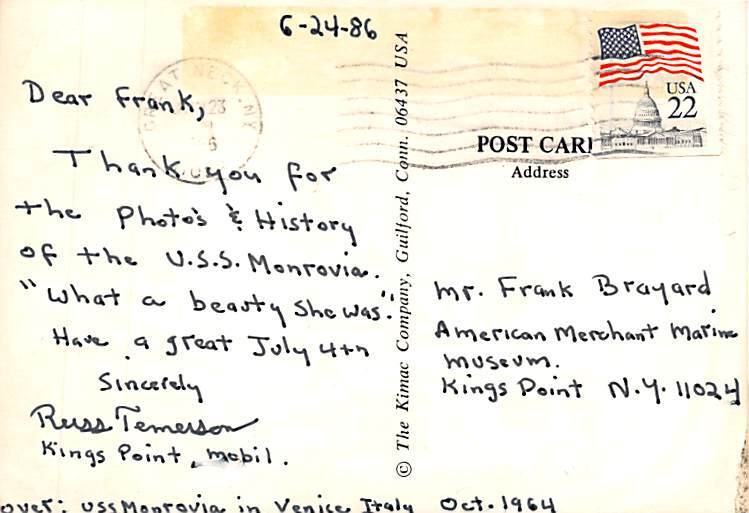 USS Monrovia In Venice Italy Oct 1964 Military Battle Ship Ship ...