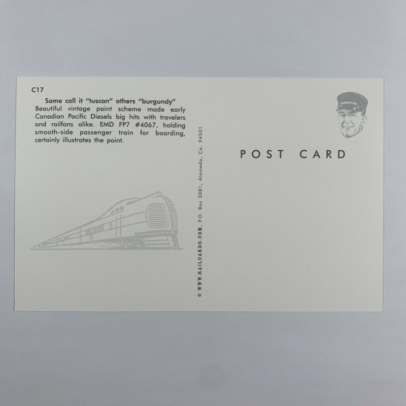 Postcard Railroad Train Canadian Pacific EMD FP7 1970s Unposted Chrome ...