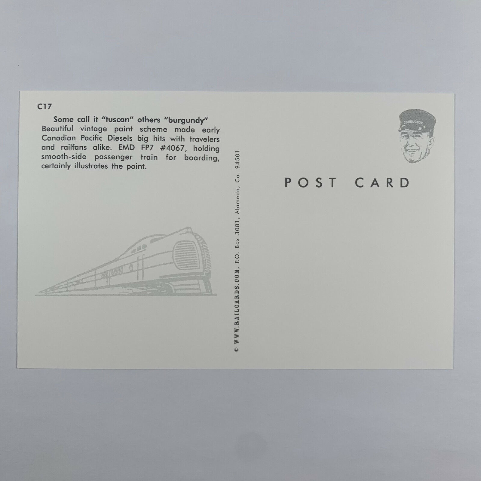 Postcard Railroad Train Canadian Pacific EMD FP7 1970s Unposted Chrome ...