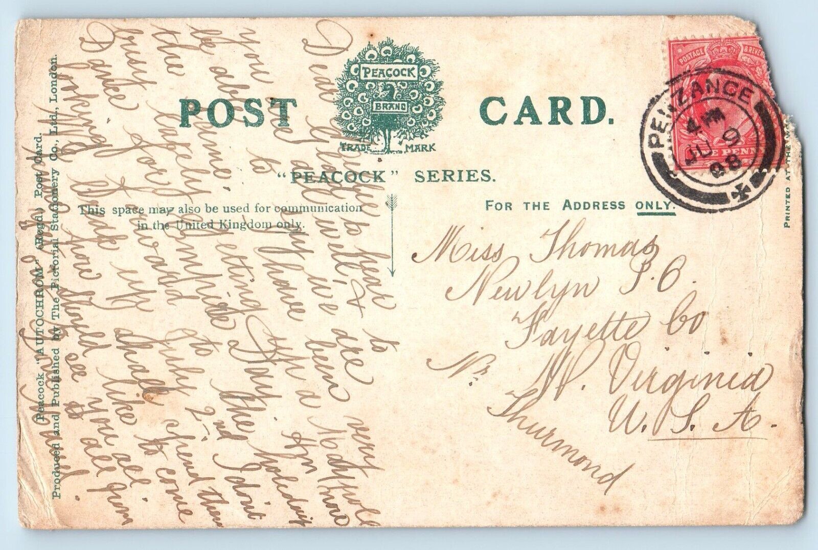 Newlyn Cornwall England Postcard Landing Fish Horse Carriage 1908 ...