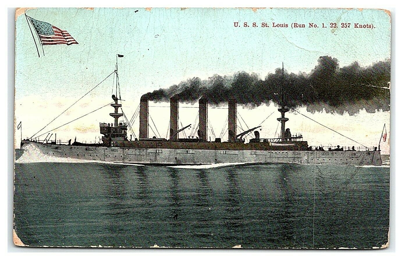 USS St. Louis C-20 Protected Cruiser WWI Russian Civil War Refugees ...