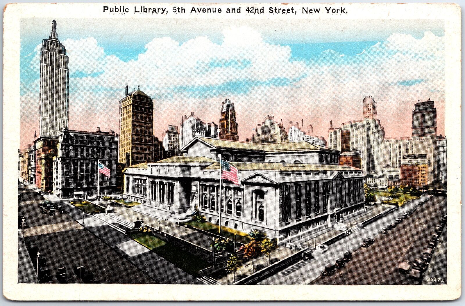 Vintage Postcard the Public Library on 5th Avenue & 42nd Street NYC C ...