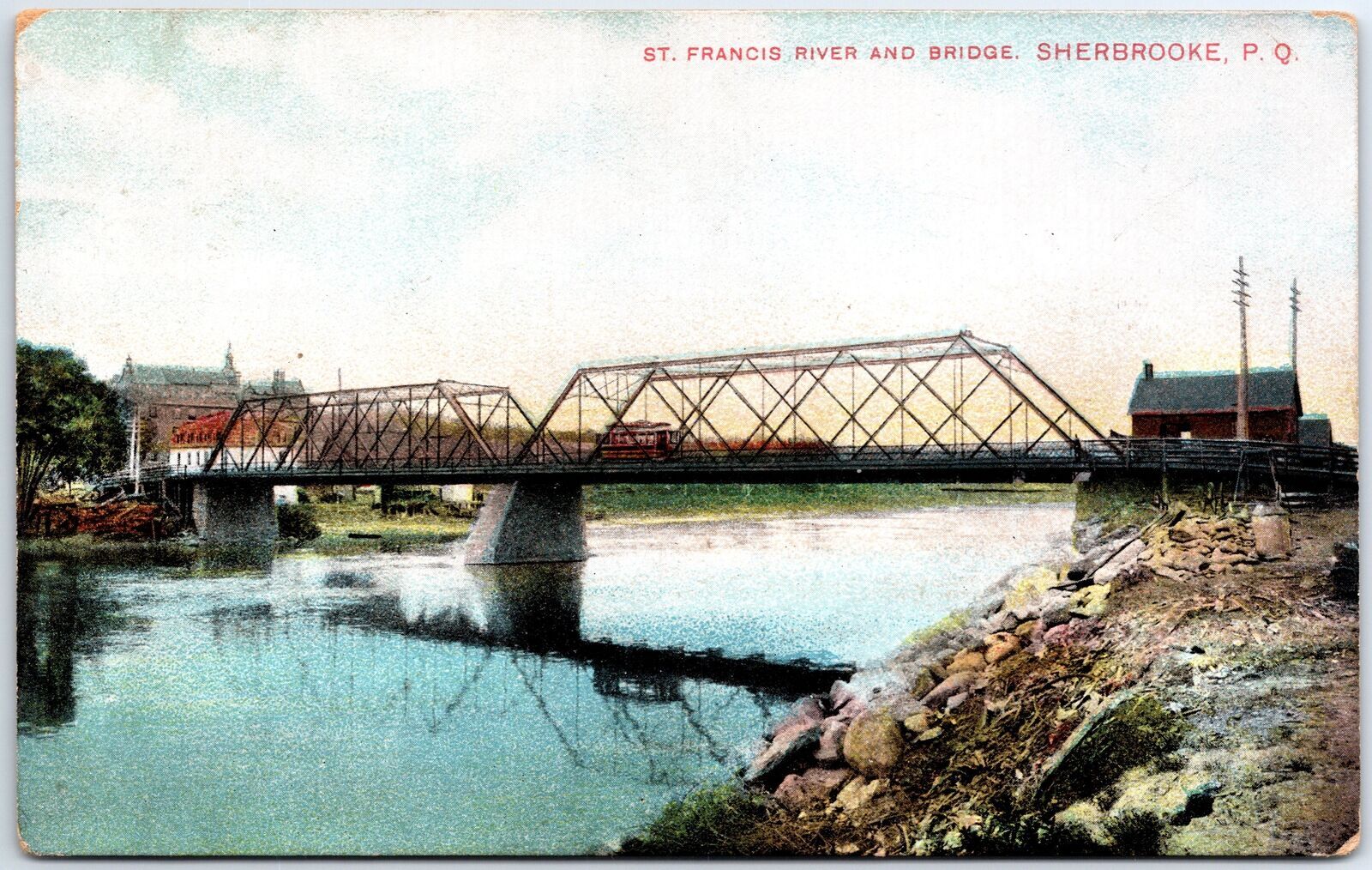 Vintage Postcard the ST. Francis River and Bridge Sherbrooke Quebec Canada 1907 | Canada ...