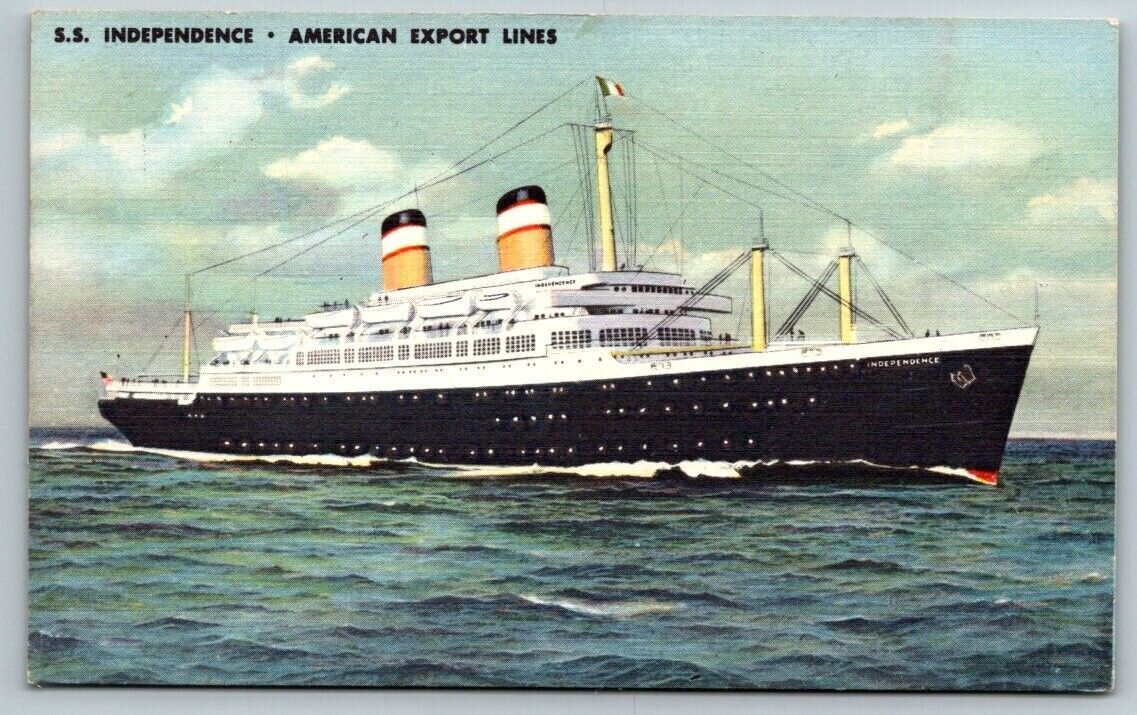 SS Independence American Export Lines Steamer Cruise Liner Postcard ...