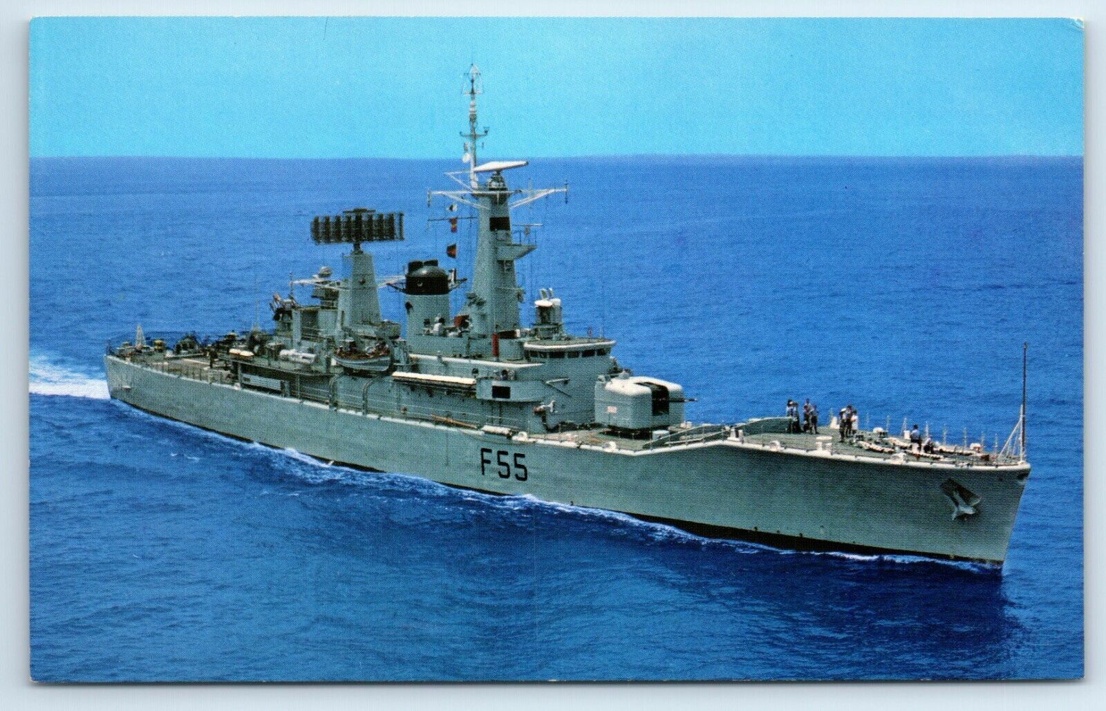 Postcard HMNZS Waikato (F 55) Anti-Submarine Frigate military ship F183 ...