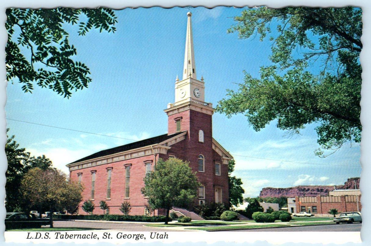 ST. GEORGE, Utah UT ~ Mormon L.D.S. TABERNACLE Church 4"x6" Postcard ...