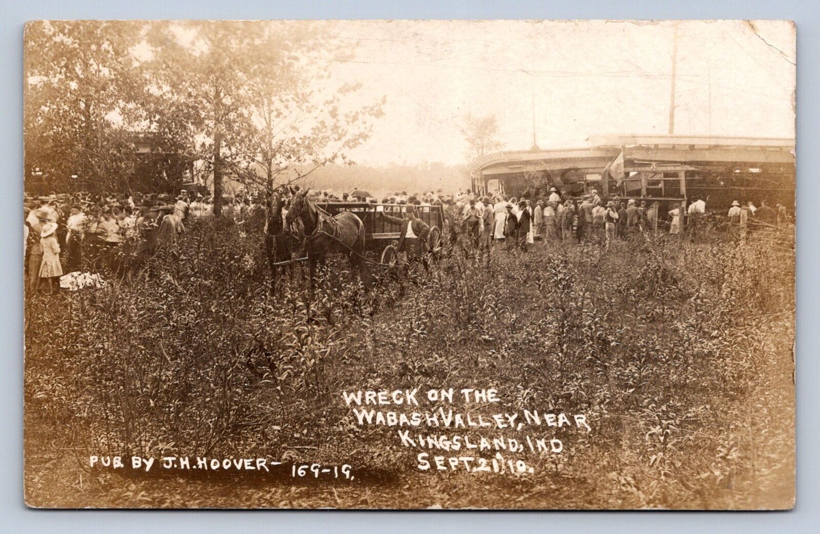 J99/ Kingsland Indiana RPPC Postcard c1910 41 Killed Railroad Disaster ...
