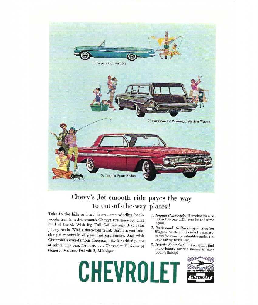 Vintage Magazine Ad - 1961 Chevrolet | Ephemera - Advertising, Postcard ...