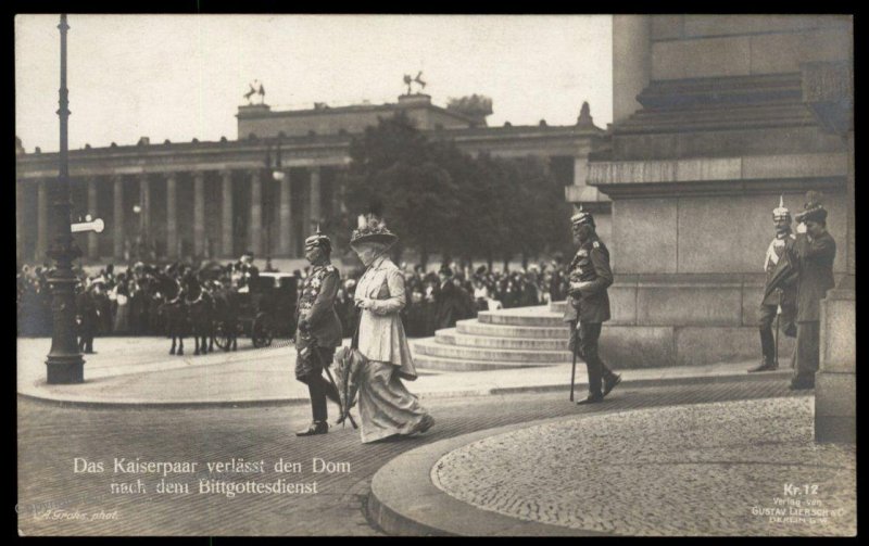 Germany WWI Kaiser Wilhelm II Wife Portrait Real Photo RPPC G96074 ...