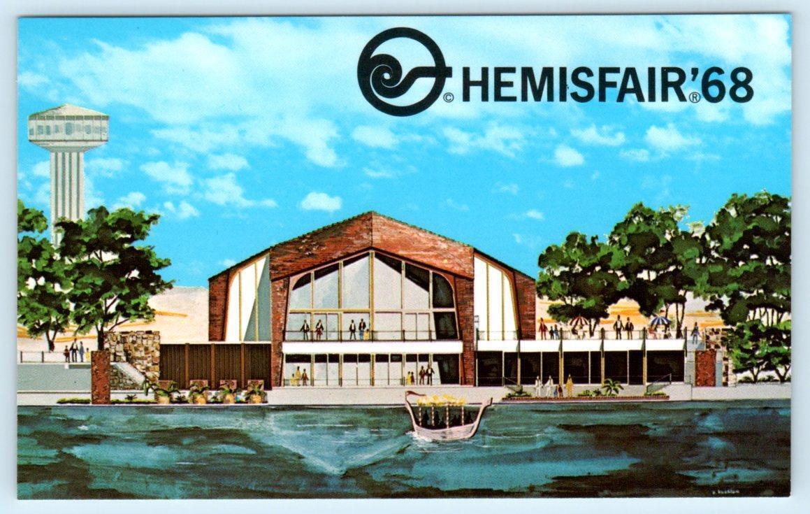 4 Postcards HEMISFAIR 1968, San Antonio TEXAS WORLD'S FAIR ~ Artist ...