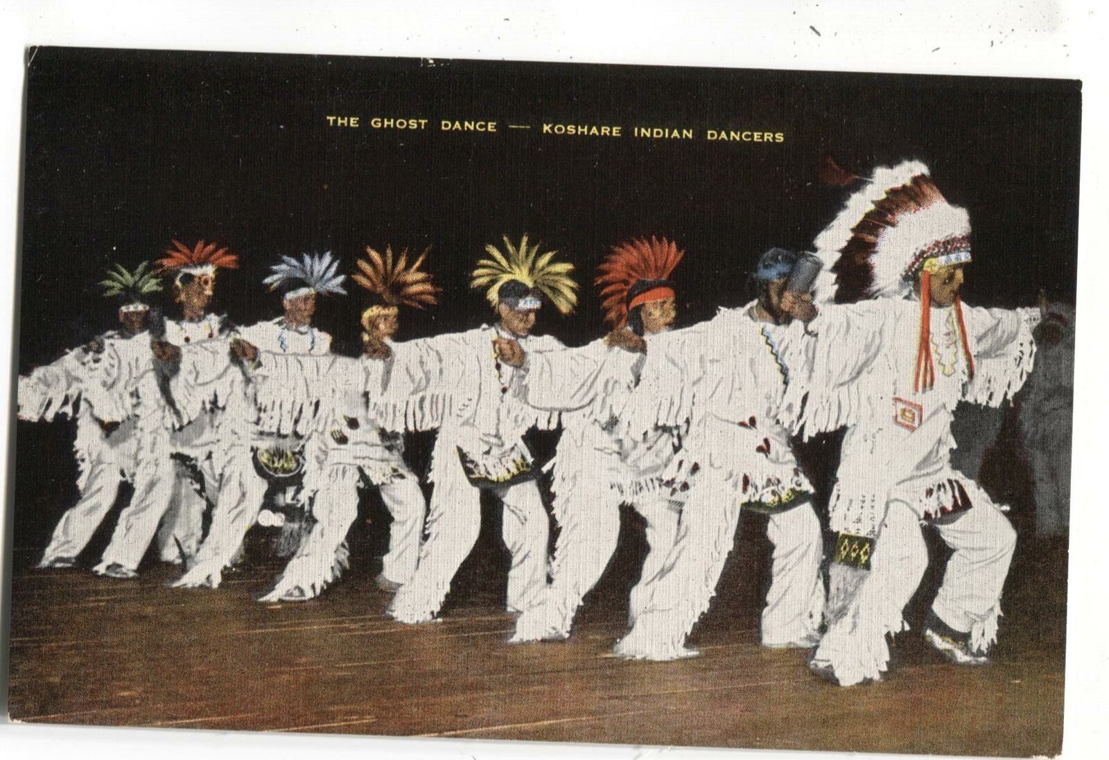 Postcard Native American The Ghost Dance Koshare Indian Dancers ...