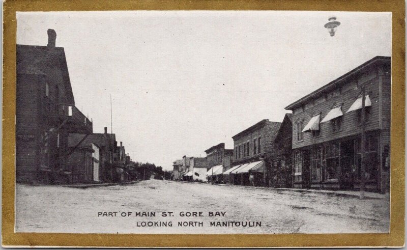 Gore Bay Ontario Main St. Manitoulin Island 1910 Kagawong ON Cancel ...