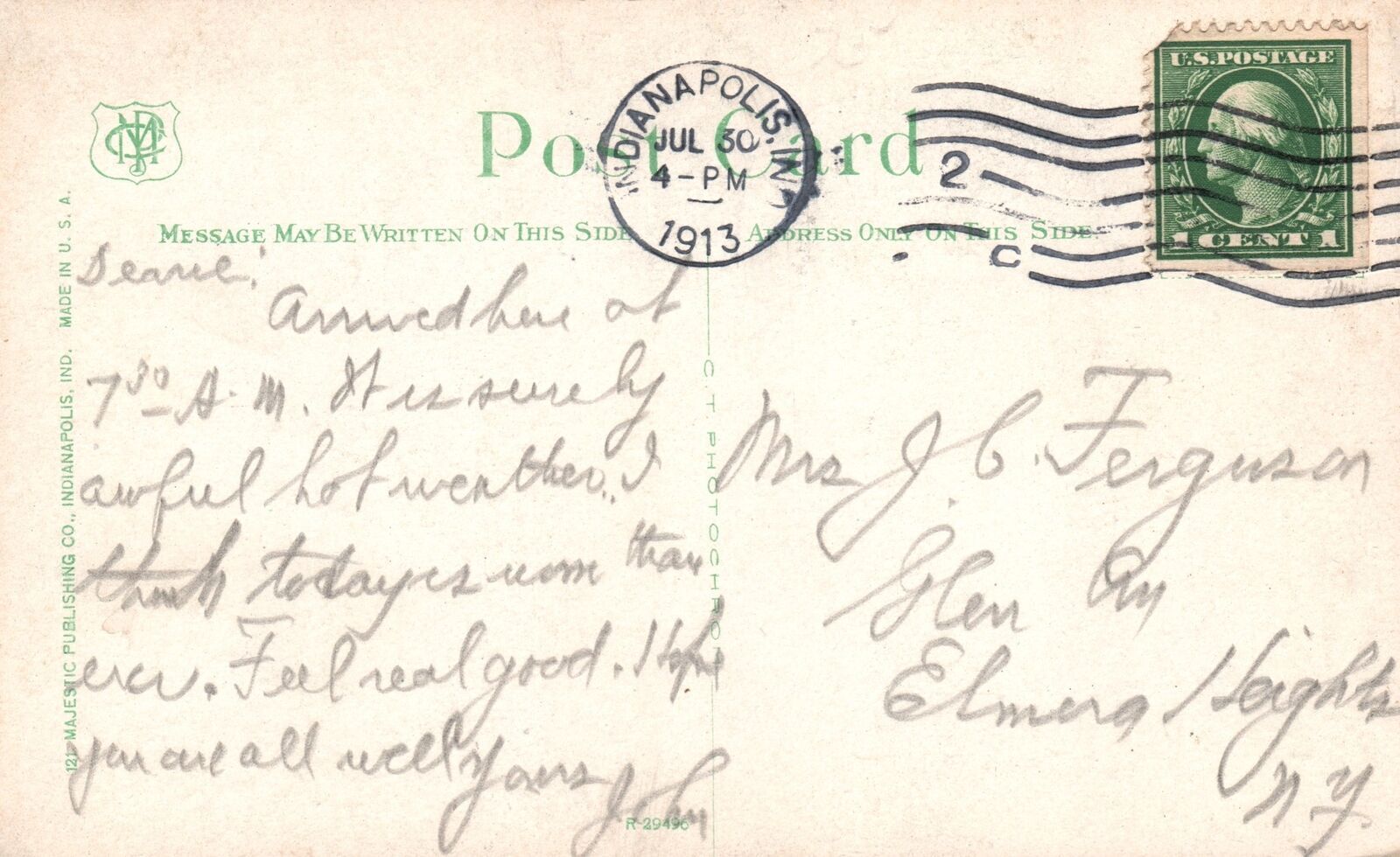 Vintage Postcard 1913 Soldiers' and Sailors' Monument Indianapolis ...