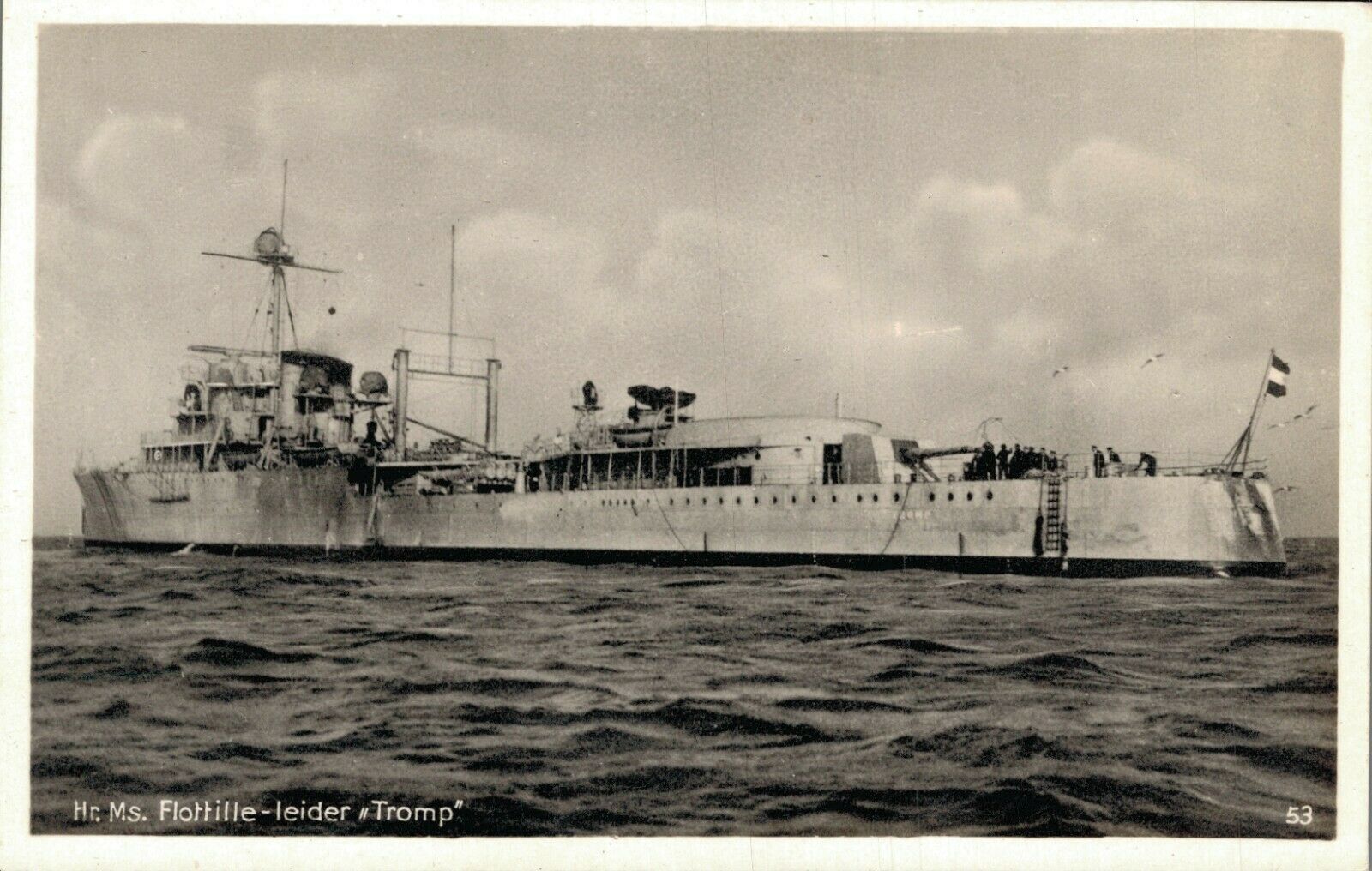 Hr. Ms. Flottieljeleider Tromp Cruiser Battleship RPPC 06.24 | United ...