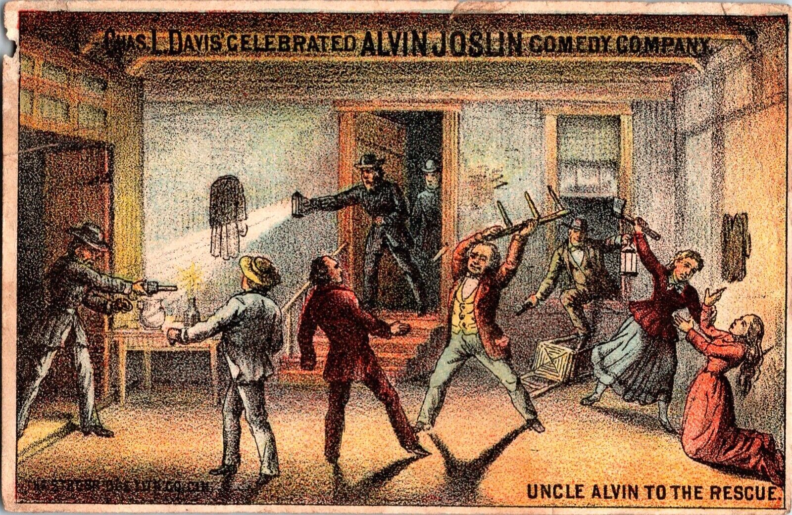Vintage 1880s Vaudeville Alvin Joslin Comedy Co. Victorian Trade Card ...