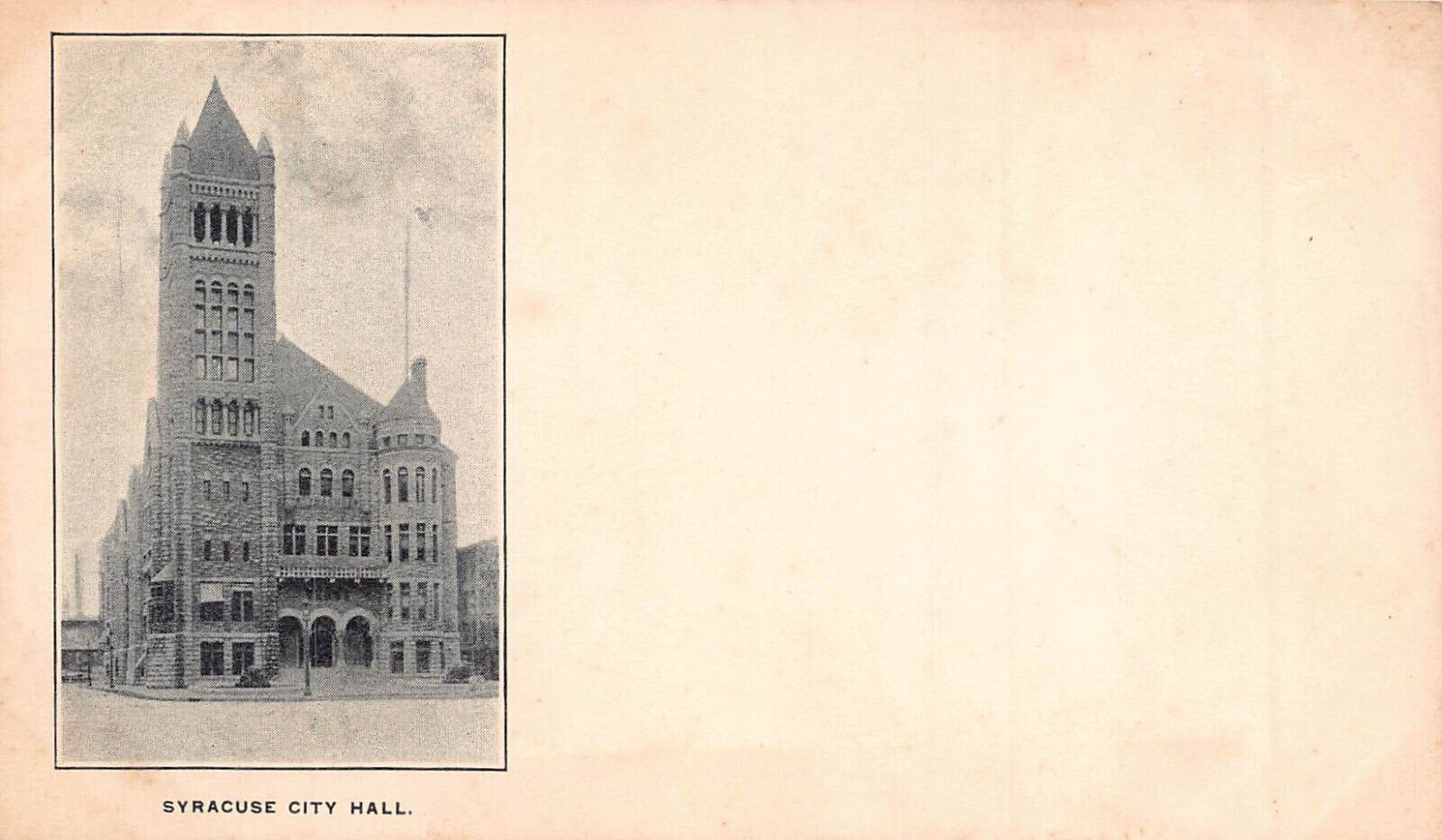Syracuse New York-City Hall~1900S Coin of Ancient Syracuse~Postcard ...