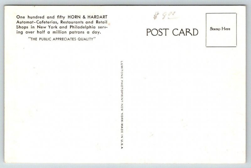 Times Square New York City Horn & Hardart Automat Postcard | United ...