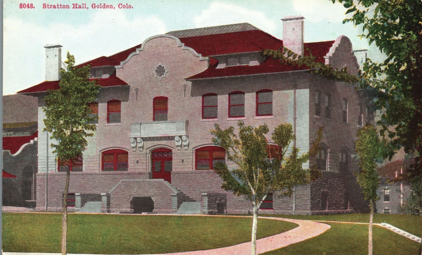 Vintage Postcard 1910's Stratton Hall Building Golden Colorado CO ...