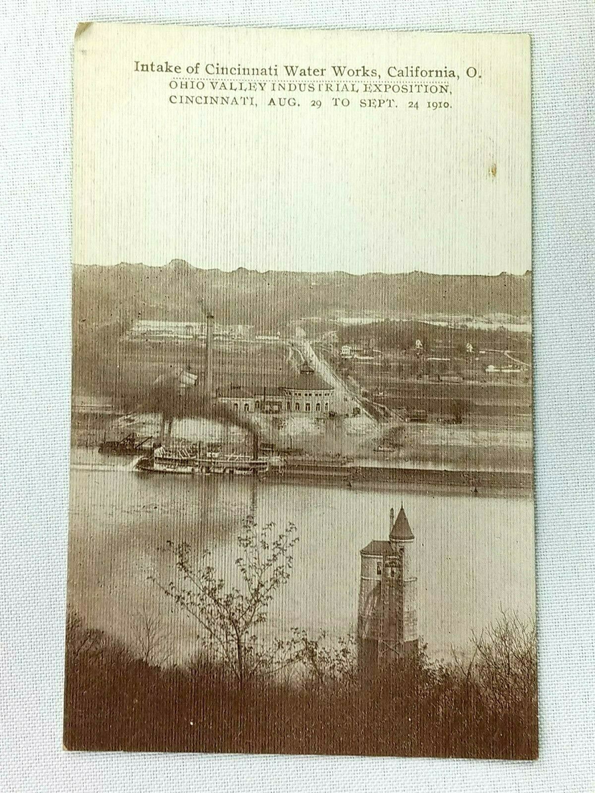 Vintage Postcard 1910s Intake of Cincinnati Water Works Exposition CA ...