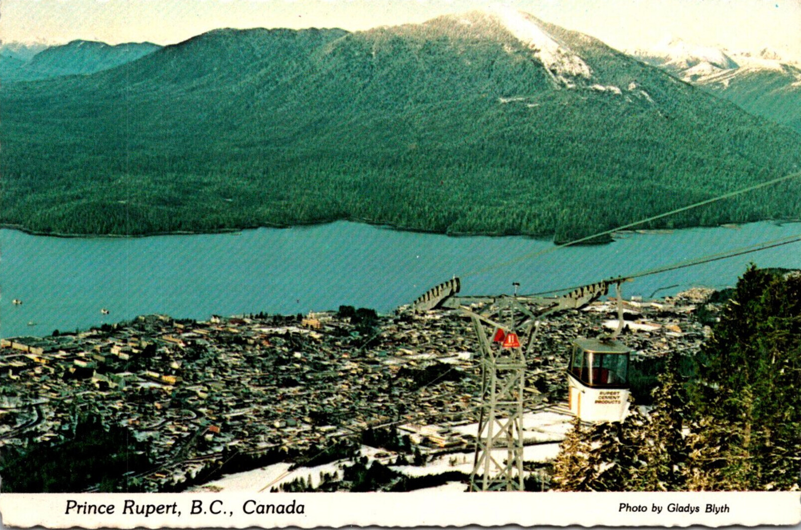 Canada British Columbia Prince Rupert View From Chalet and Gondola Lift ...