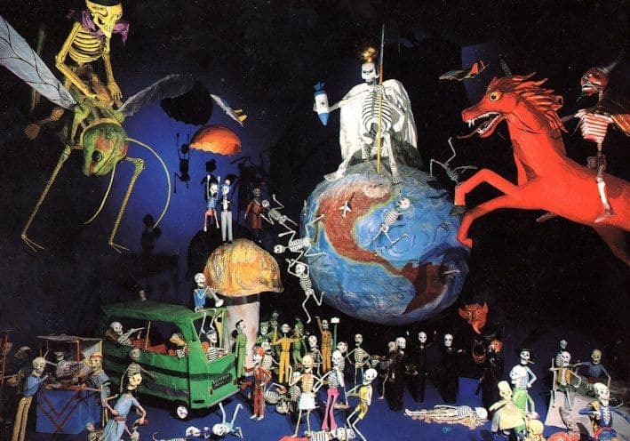 The Atomic Apocalypse Mexico Papier Mache Museum Skeleton Postcard ...