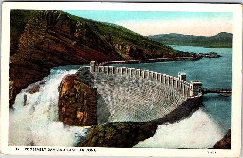 Postcard DAM SCENE State of Arizona AZ AK4532 | United States - Arizona ...