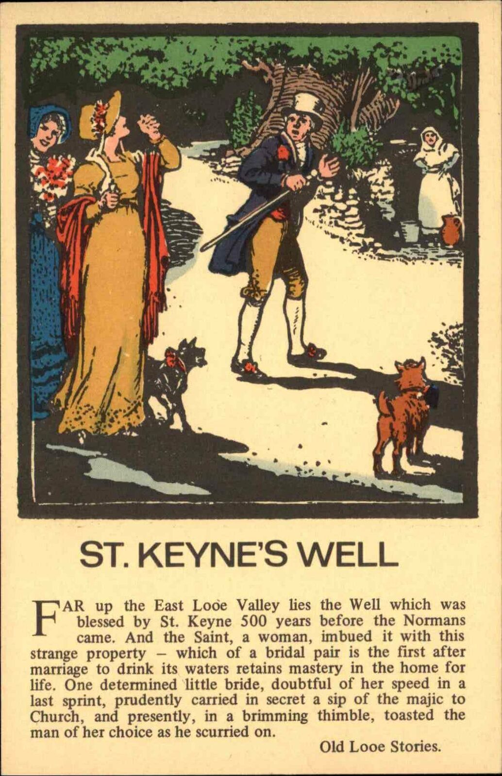 British Folktale Looe Legends 1972 Postcard ST. KEYNE'S WELL | Topics ...