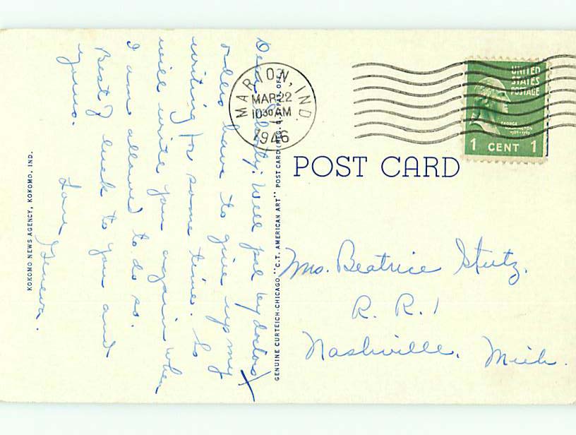 Linen BRIDGE & PARK SCENE Kokomo Indiana IN r8468 | United States ...