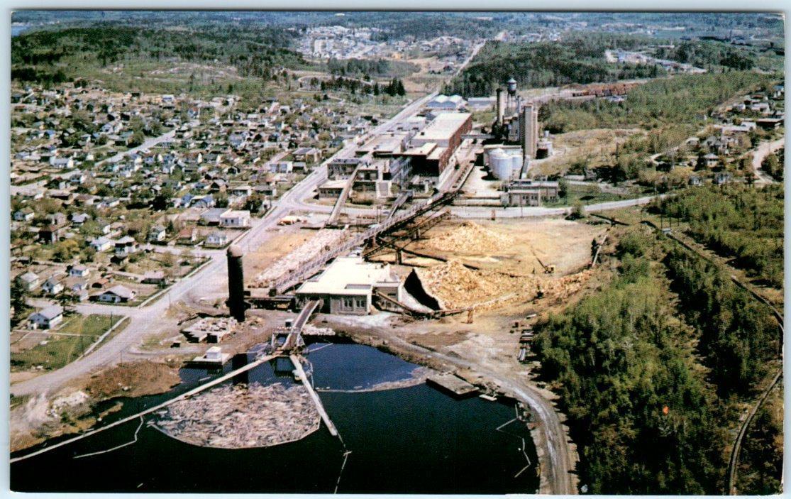 KENORA, ONTARIO Canada Aerial ONTARIO MINNESOTA PAPER MILL Postcard ...
