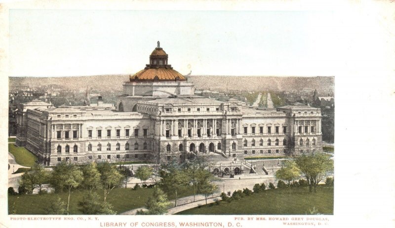 Vintage Postcard Library of Congress Building Historic Landmark ...