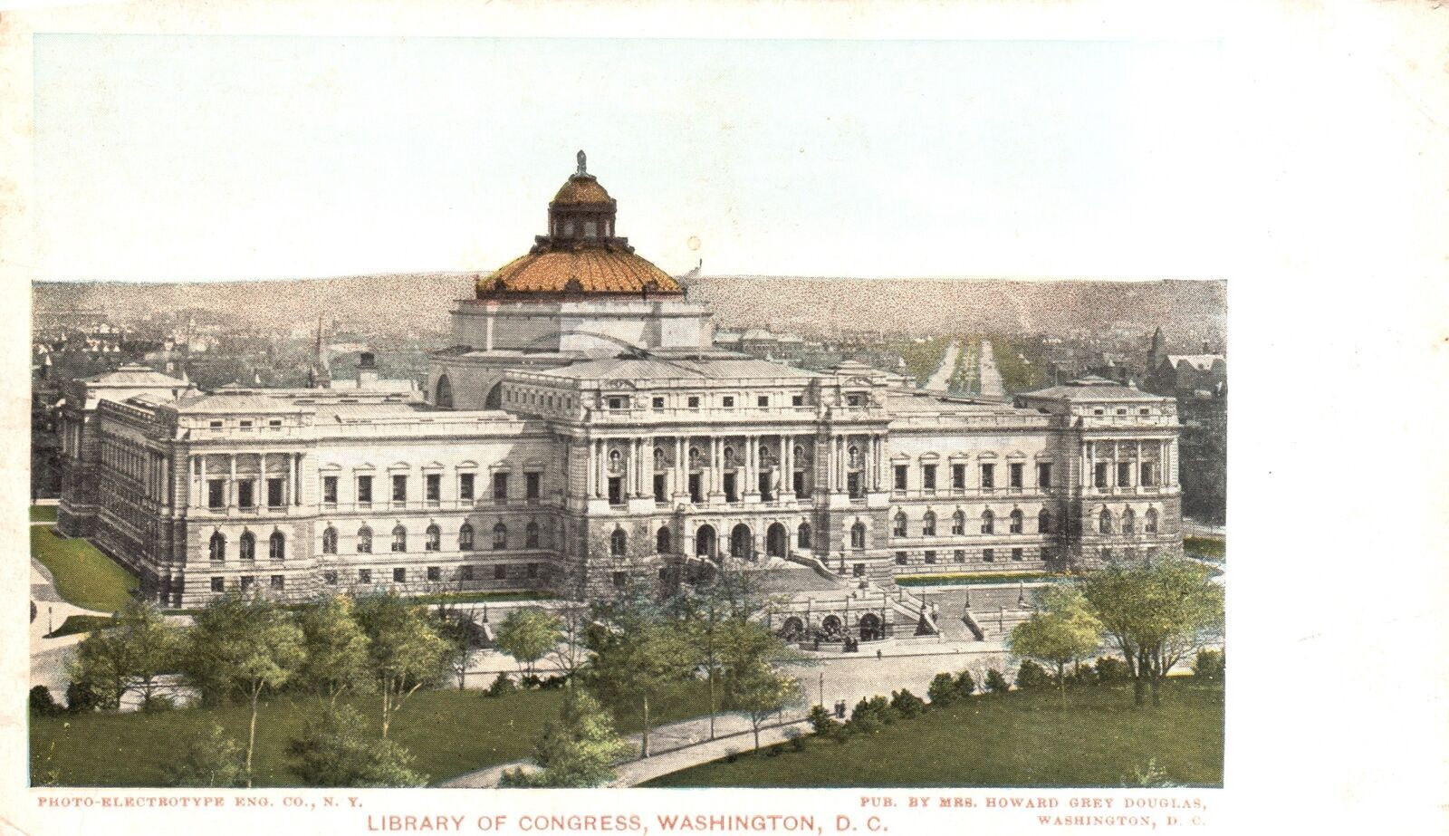 Vintage Postcard Library of Congress Building Historic Landmark ...