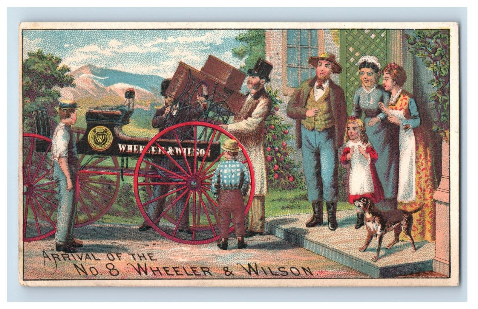 1870s-80s Wheeler & Wilson's No. 8 Sewing Machine Delivery Lewiston, ME ...